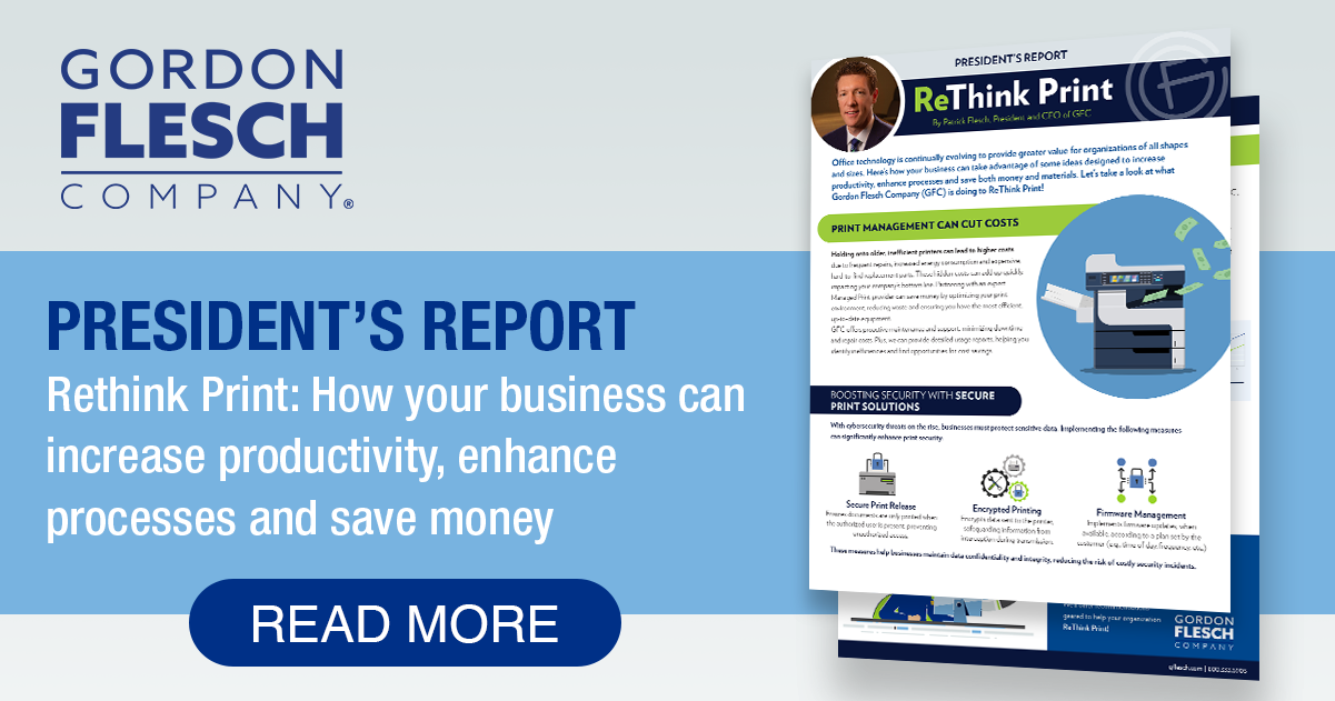 GFC President's Report - Rethink Print Infographic